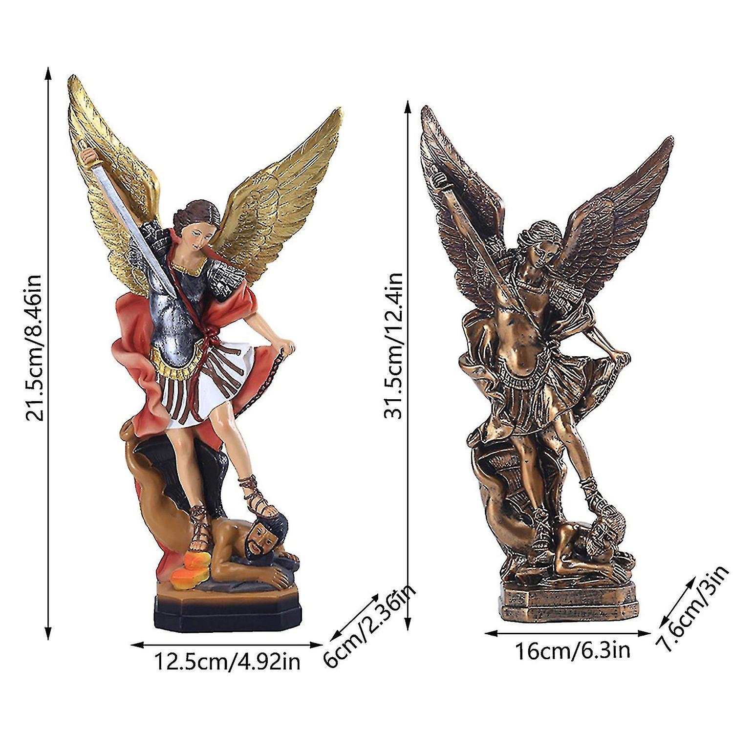 Statue Michael Archangel St Sculpture Figurines Religious Catholic ...