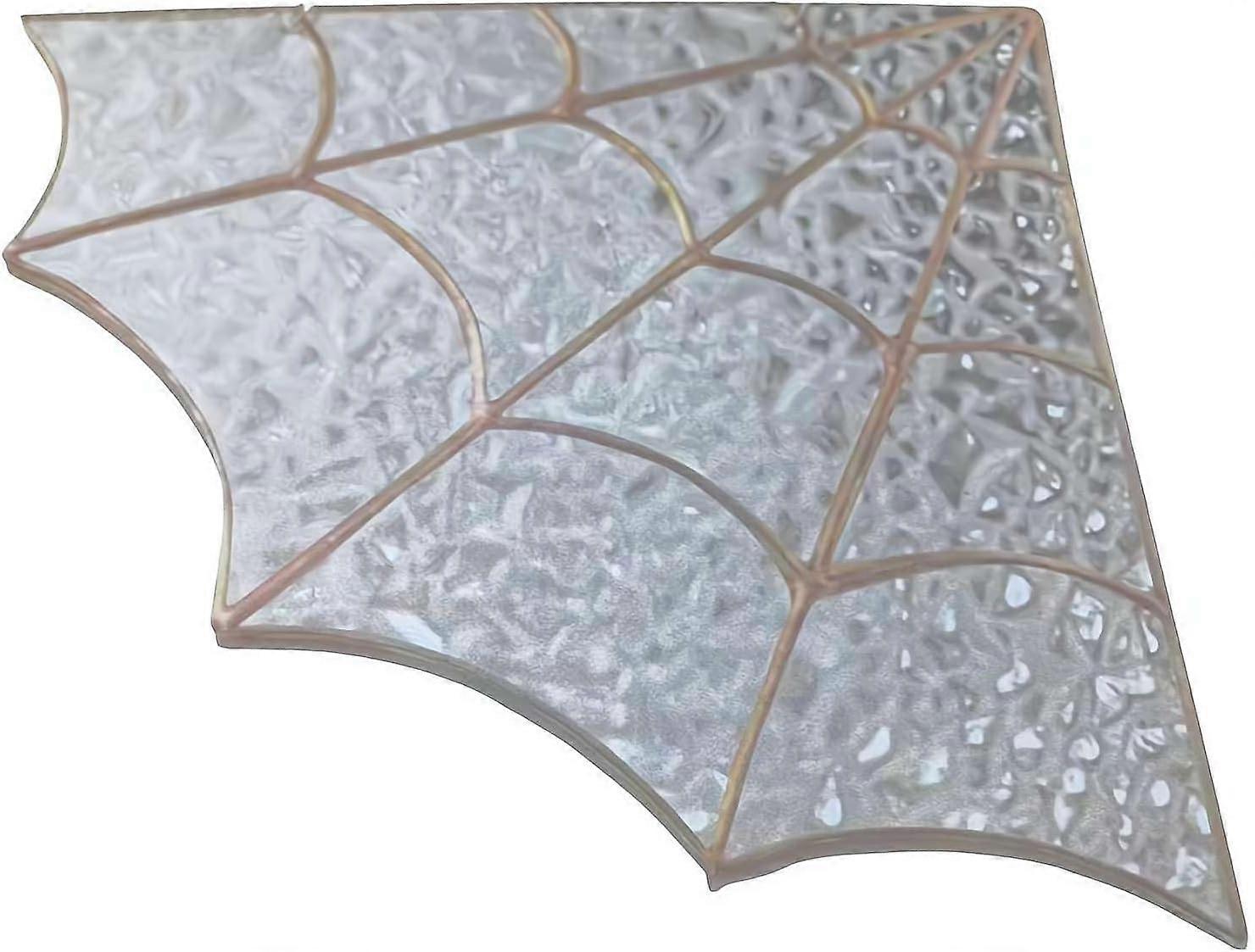 Spider Webs Stained Glass Window Wall Hanging, Spiderweb Door Topper ...