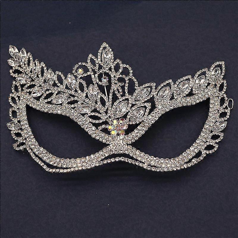 Masquerade Mask Rhinestone Fancy Crystal Mask Venetian Party Mask for ...