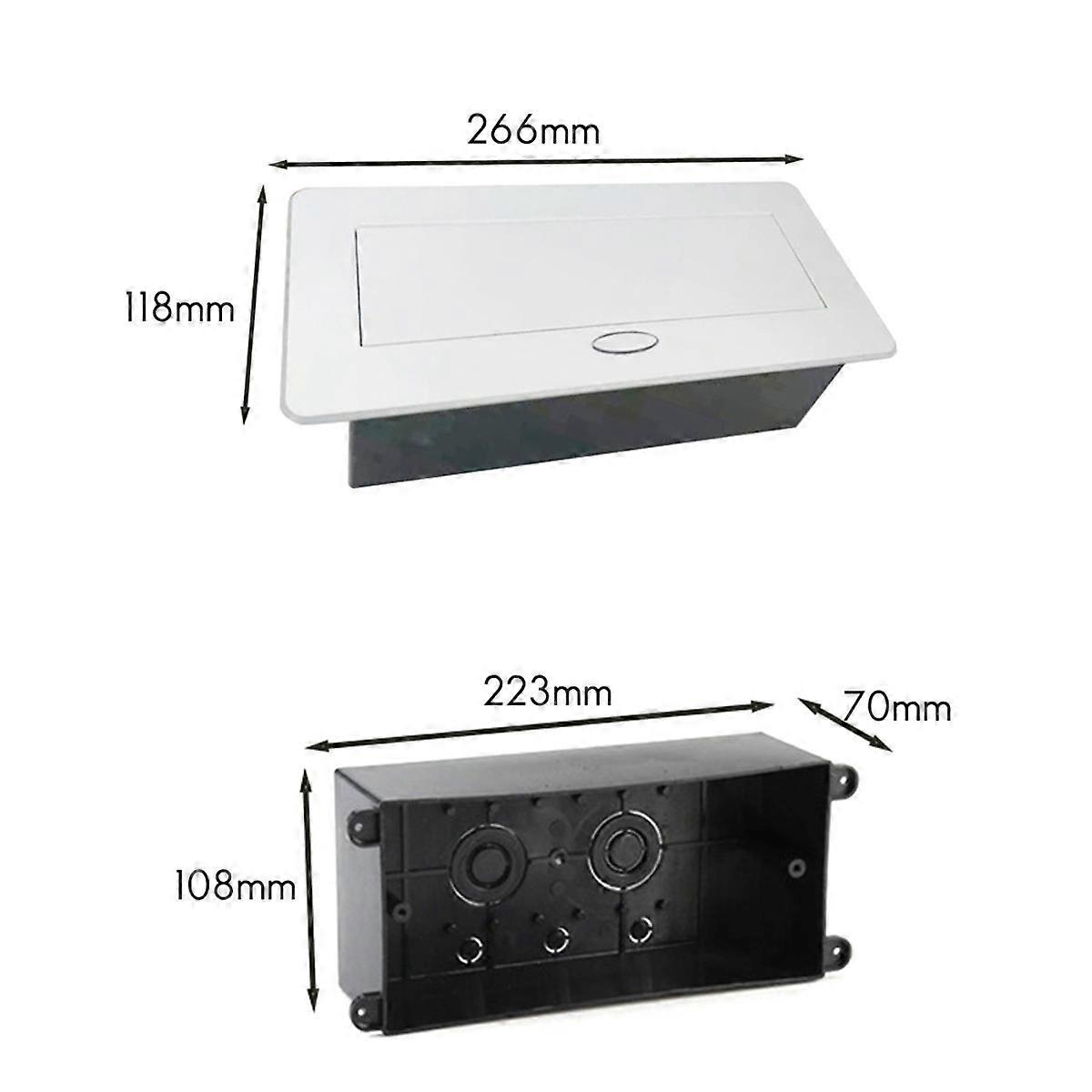 3 Outlets -Up Floor Electrical Outlet Recessed Hidden Countertop Socket ...