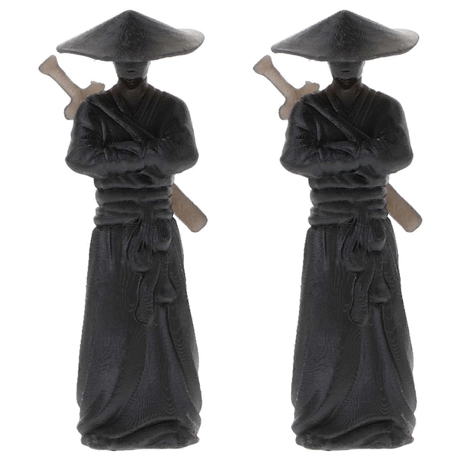 2pcs Mini Ninja Figurines Decorative Ninja Statues Home Office ...