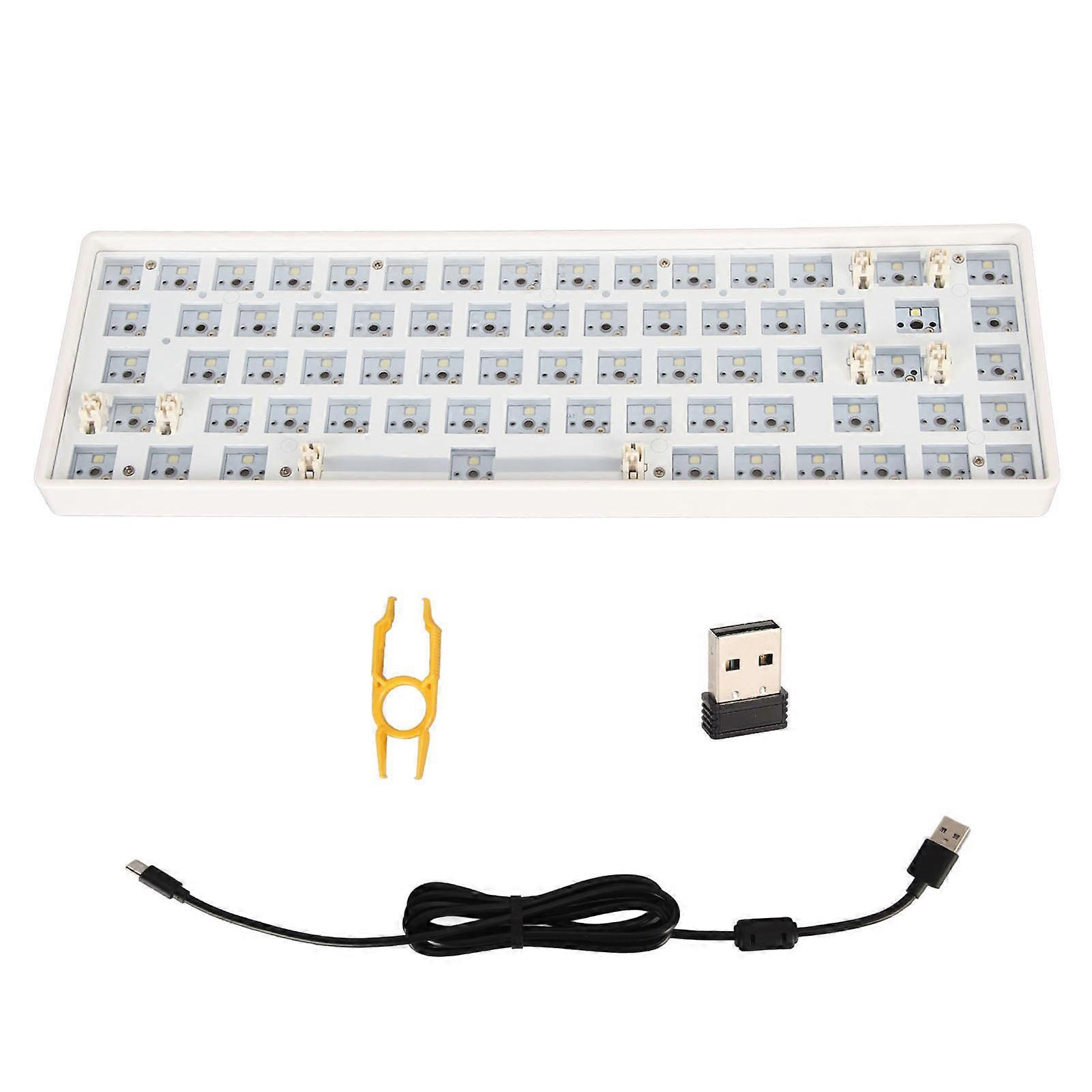 Mechanical Keyboard Kit 68 Keys 2.4G BT Wired Mode 65% Layout Hot Swap ...