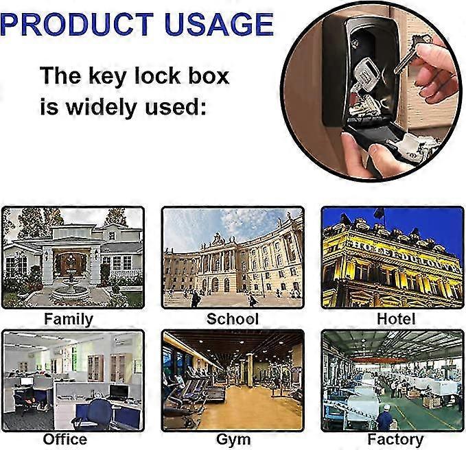 Superior Large Keys Box, Key Safe With 4 Digit Numeric Code, Wall ...
