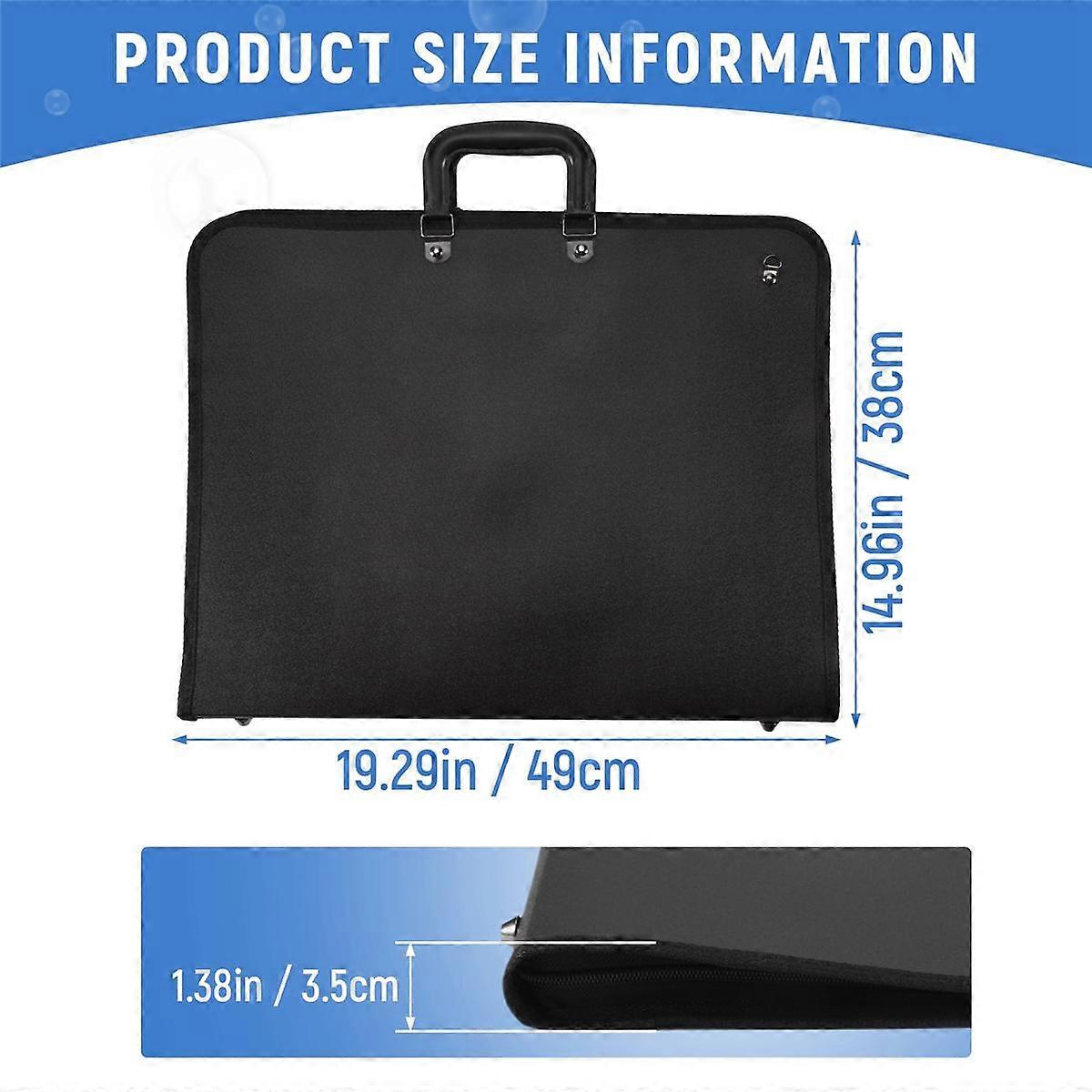 A3 Portfolio Expanding Folder File Organiser Office Document Carry Case ...