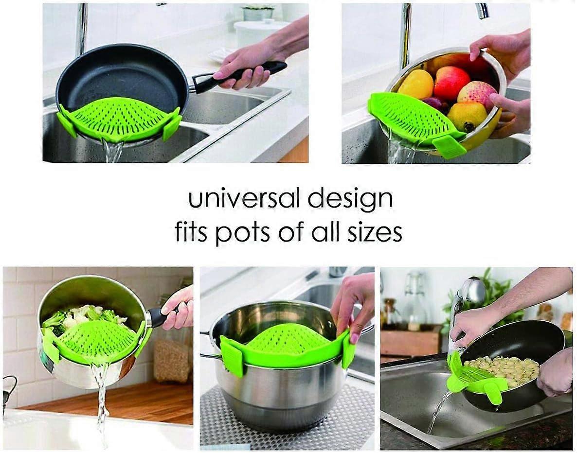 Silicone Clip On Strainer, Colander Spout Kitchen Gadget Food Strainer ...