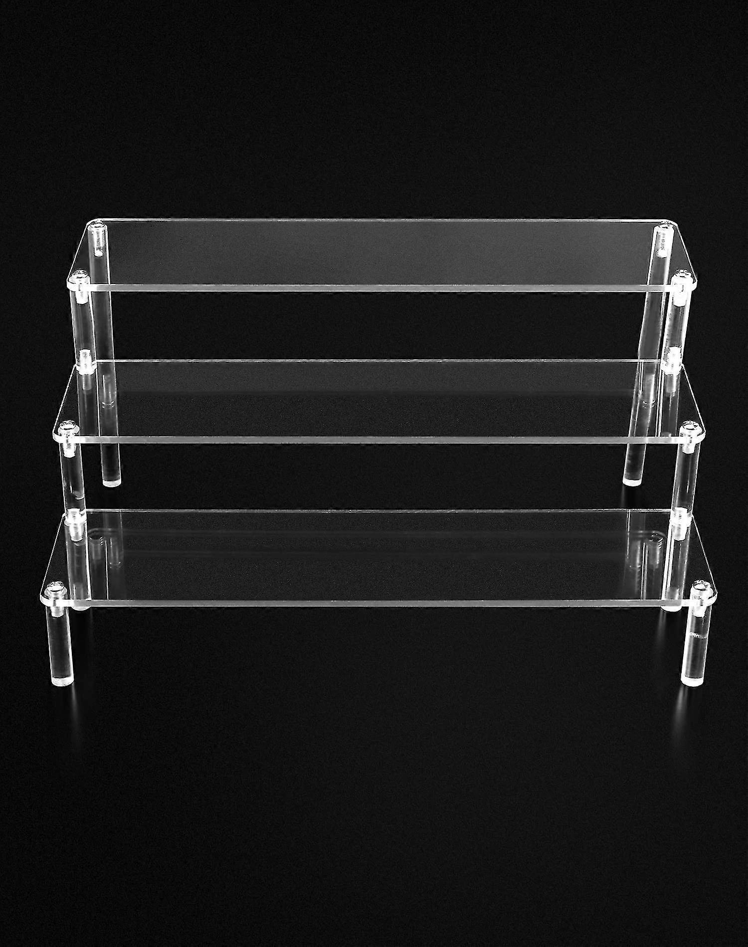 3-tier Acrylic Display Stand, Transparent Acrylic Display Riser Shelf ...