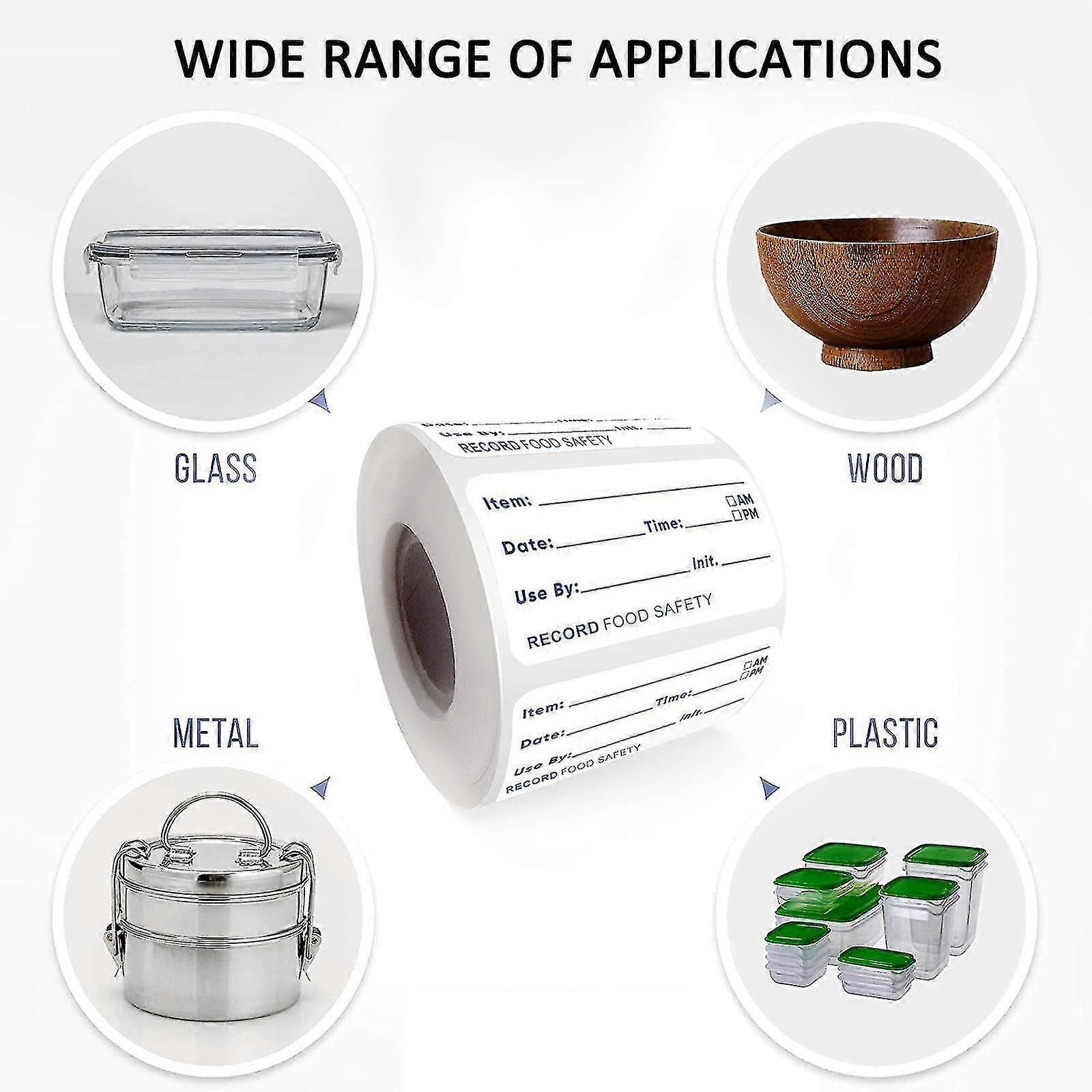 500 Pcs Food Storage Label On Roll Self-adhesive Food Sticker Labels ...