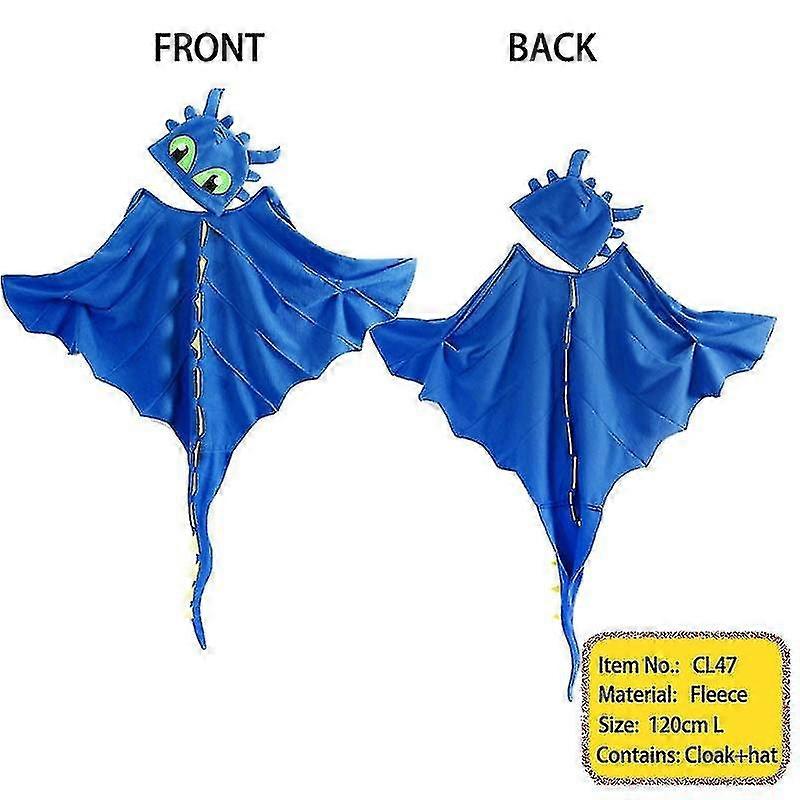 Dragon Costume Cloak With Hat Toothless Dragon Costume Cape Christmas ...