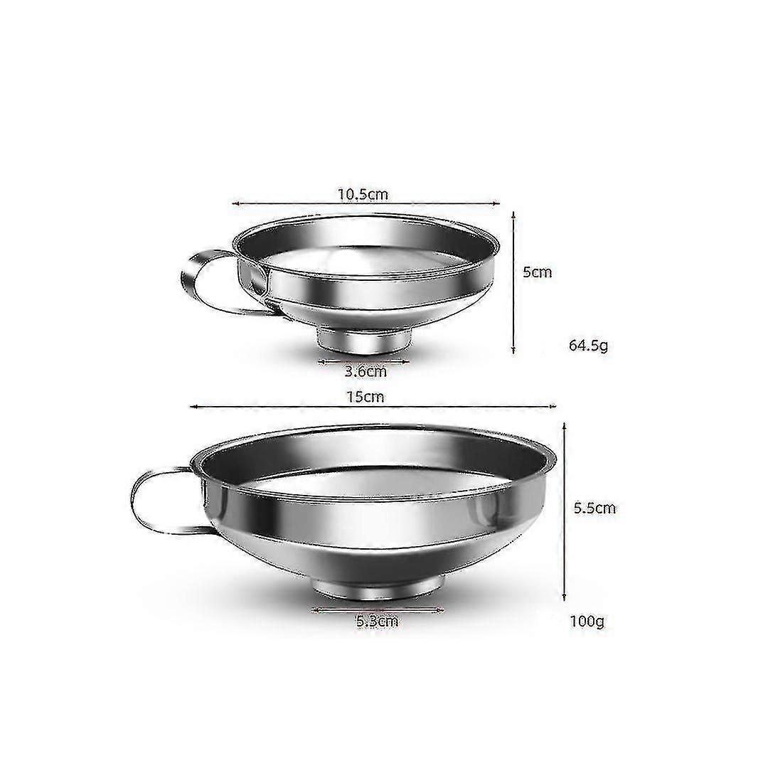 Auspicious-2 Pieces Canning Funnels, Stainless Steel Jam Funnels, Wide ...