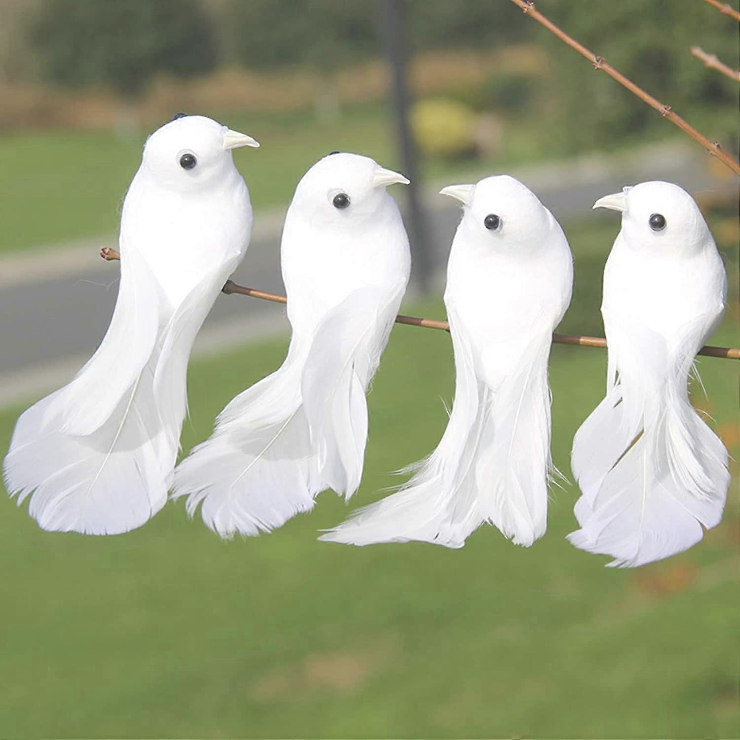 Xceedez Dove Birds for Decoration Props Artificial Wedding Ornament ...