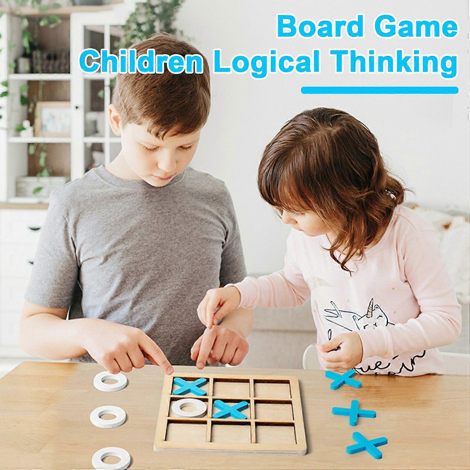 Wooden XO Board Game Two-Player Battle Toddlers Logical Thinking ...