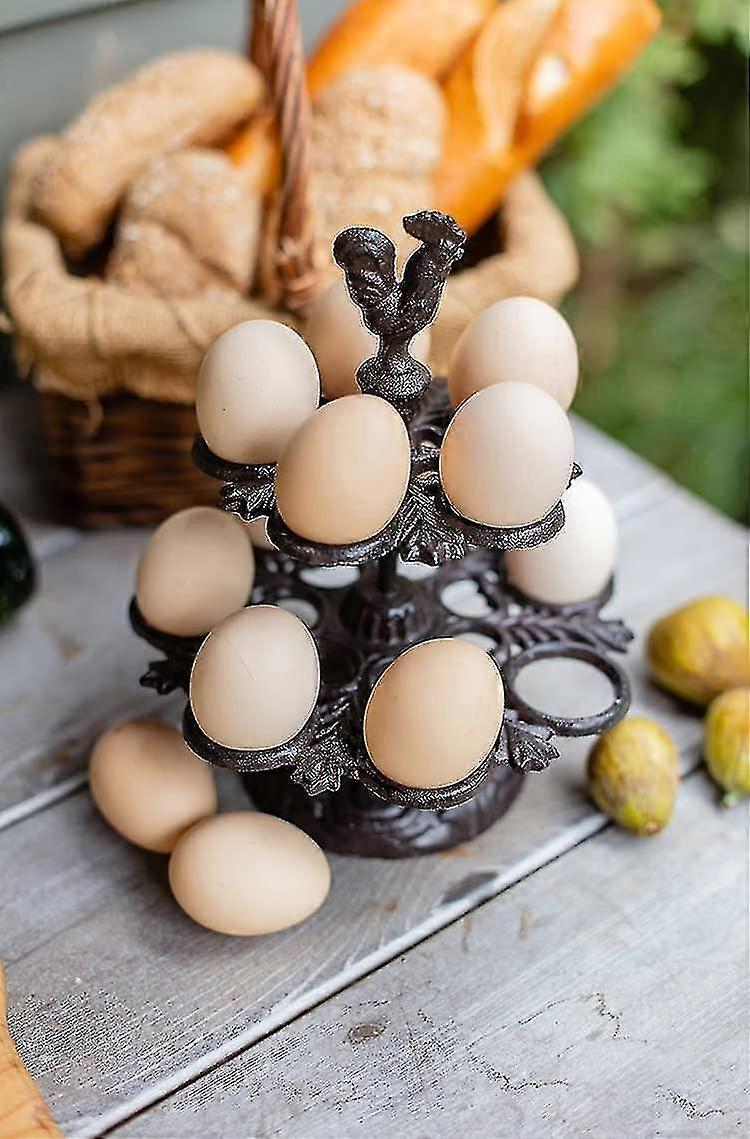 Antique Egg Rack Iron Egg Rack Male Egg Tray 12 Fresh Eggs Cast Iron ...