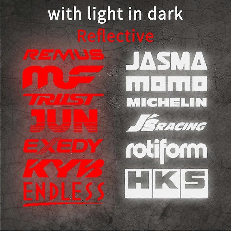 Random 15pcs Racing Sponsor Stickers and Decals for JDM EDM Race Turbo ...