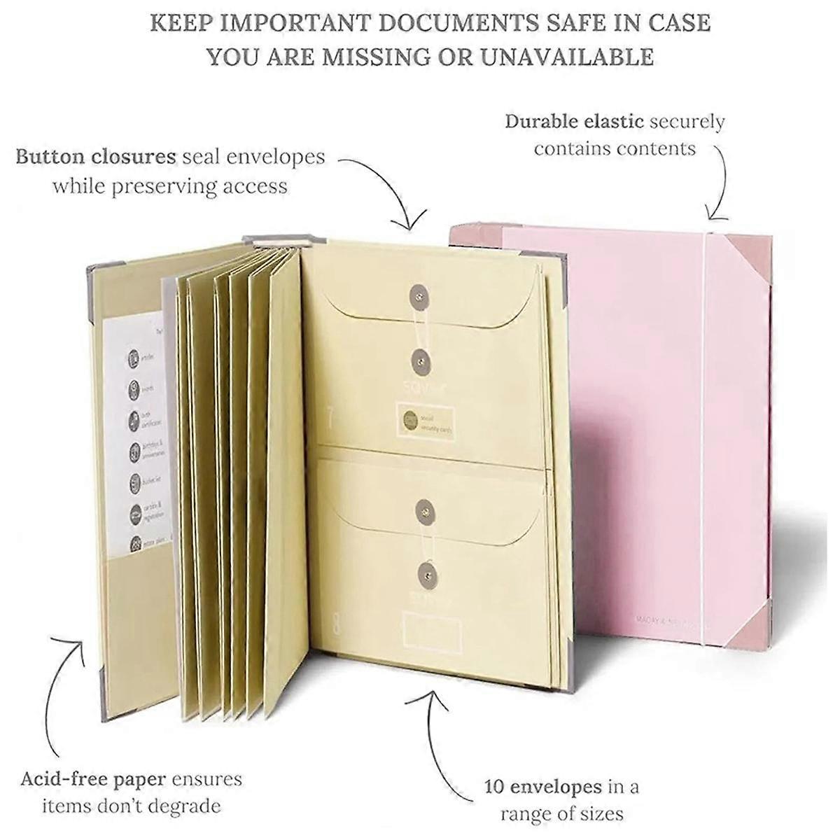 File Folders with Labels,Cute Paper Organizer with Zipper Pouch ...
