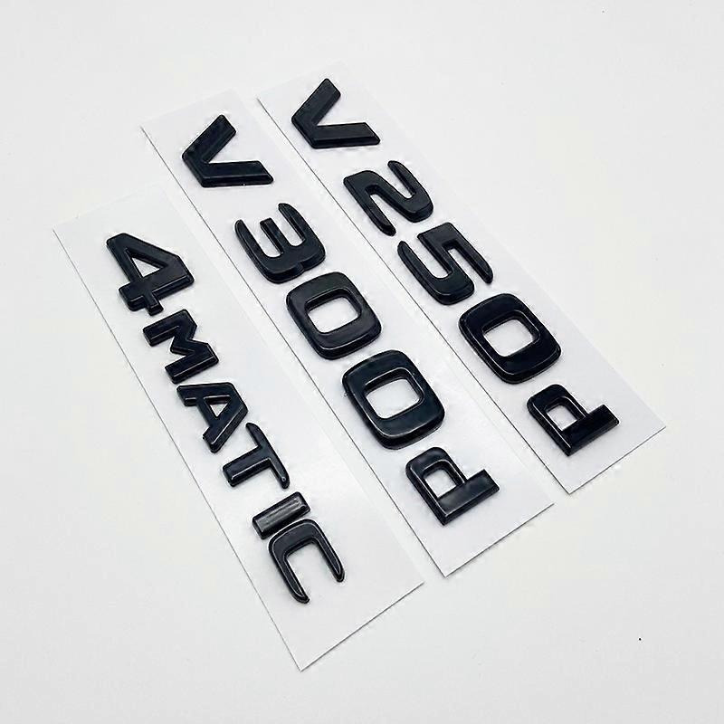 3D Letters V250d V300d NIGHT EDITION ABS Emblem for Mercedes Benz V ...