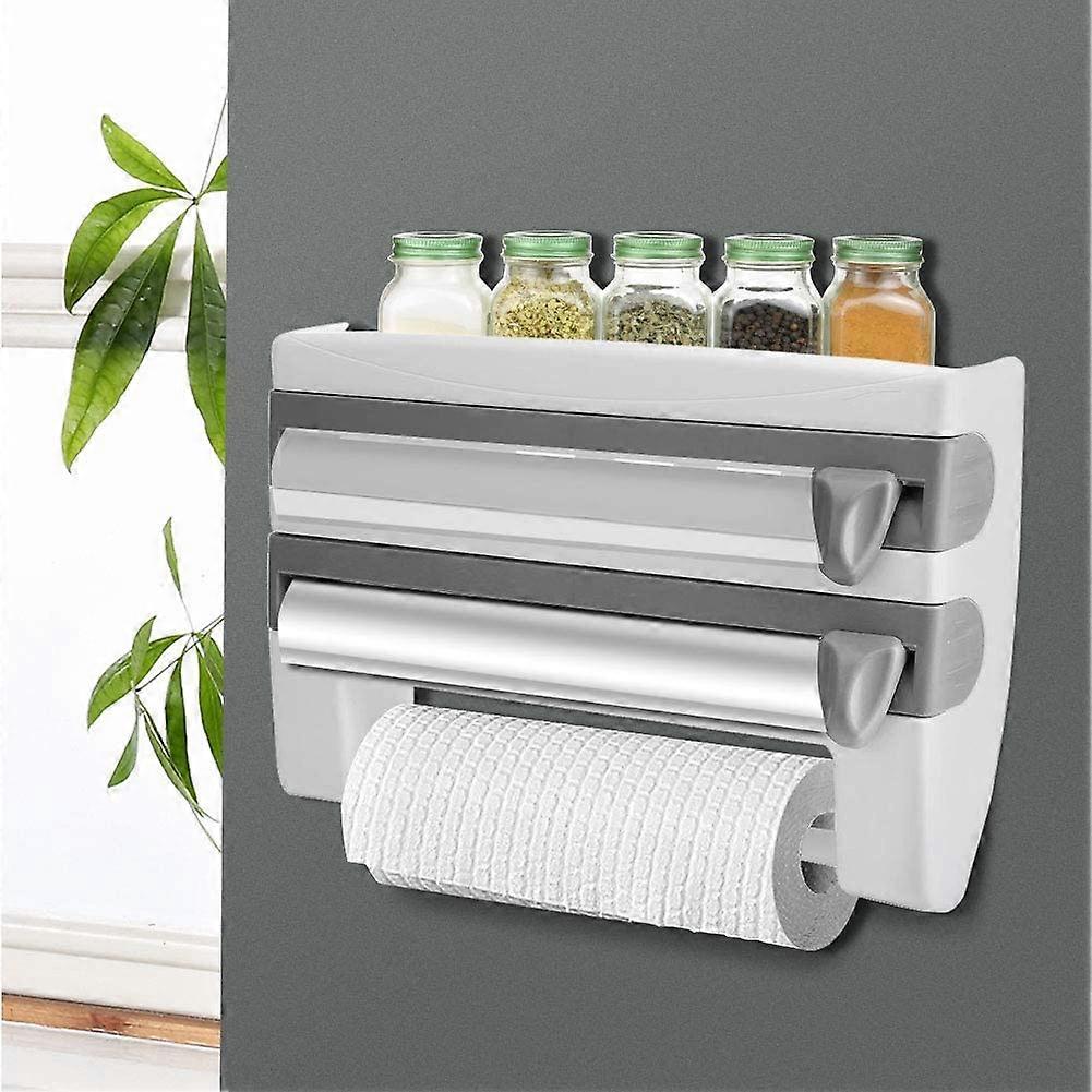 Kitchen Roll Dispenser Foil and Paper Cutter, 3 in 1 Paper Foil Roll ...