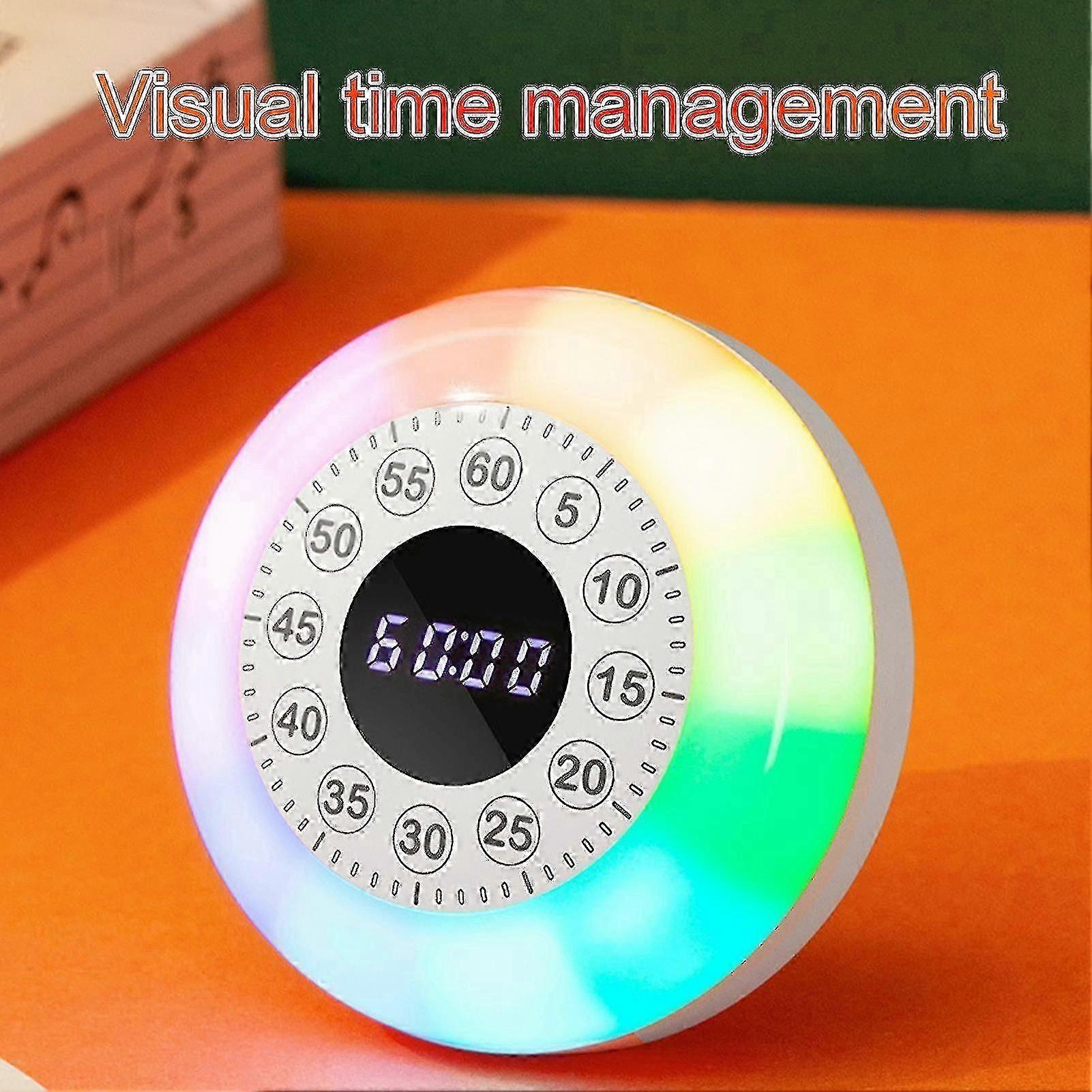 Rechargeable Visual Timer With Rgb Light 60 Minute Countdown Clock Kids ...