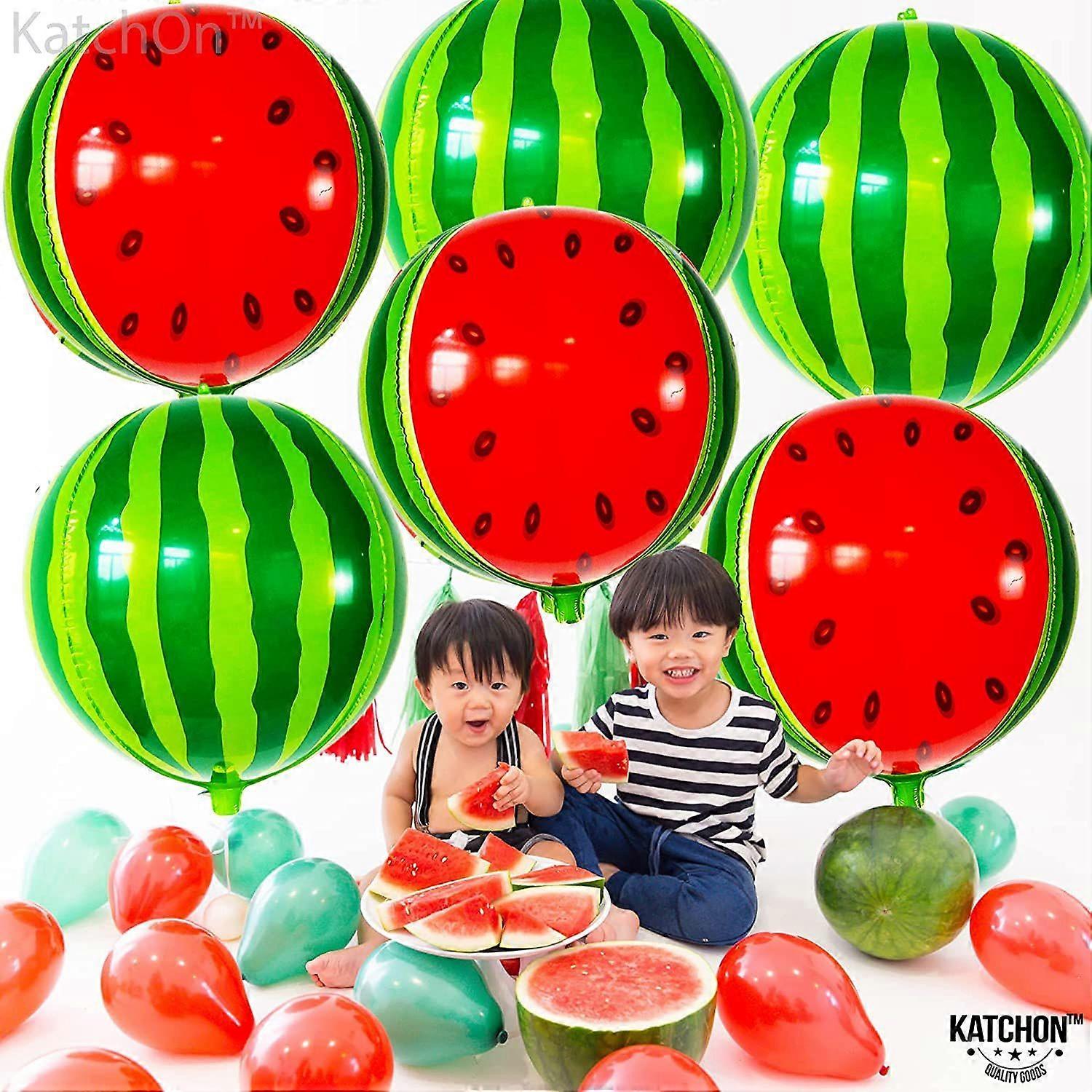 Big, 22 Inch Watermelon Balloons - Pack of 6 | Watermelon Balloon for ...