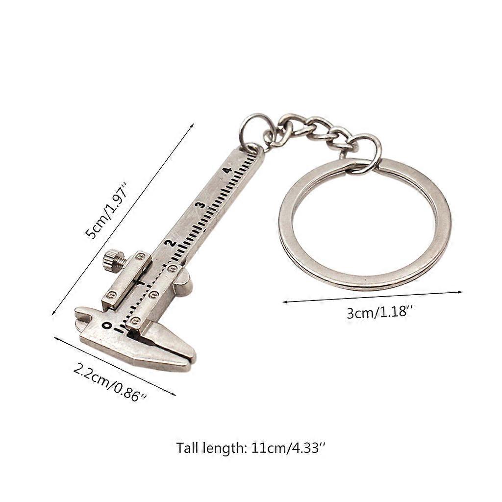 Portable Mini Vernier Calipers Keychain Measuring Gauging Tools for Key ...