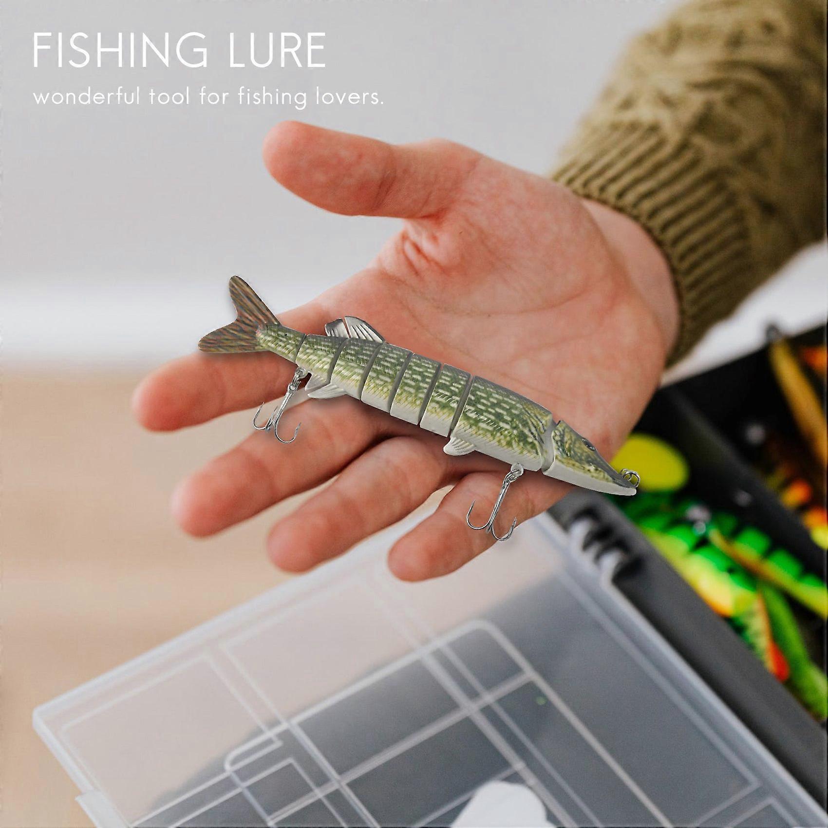 20cm 40g Lifelike Multi-jointed 8-segement Pike Muskie Fishing Lure ...