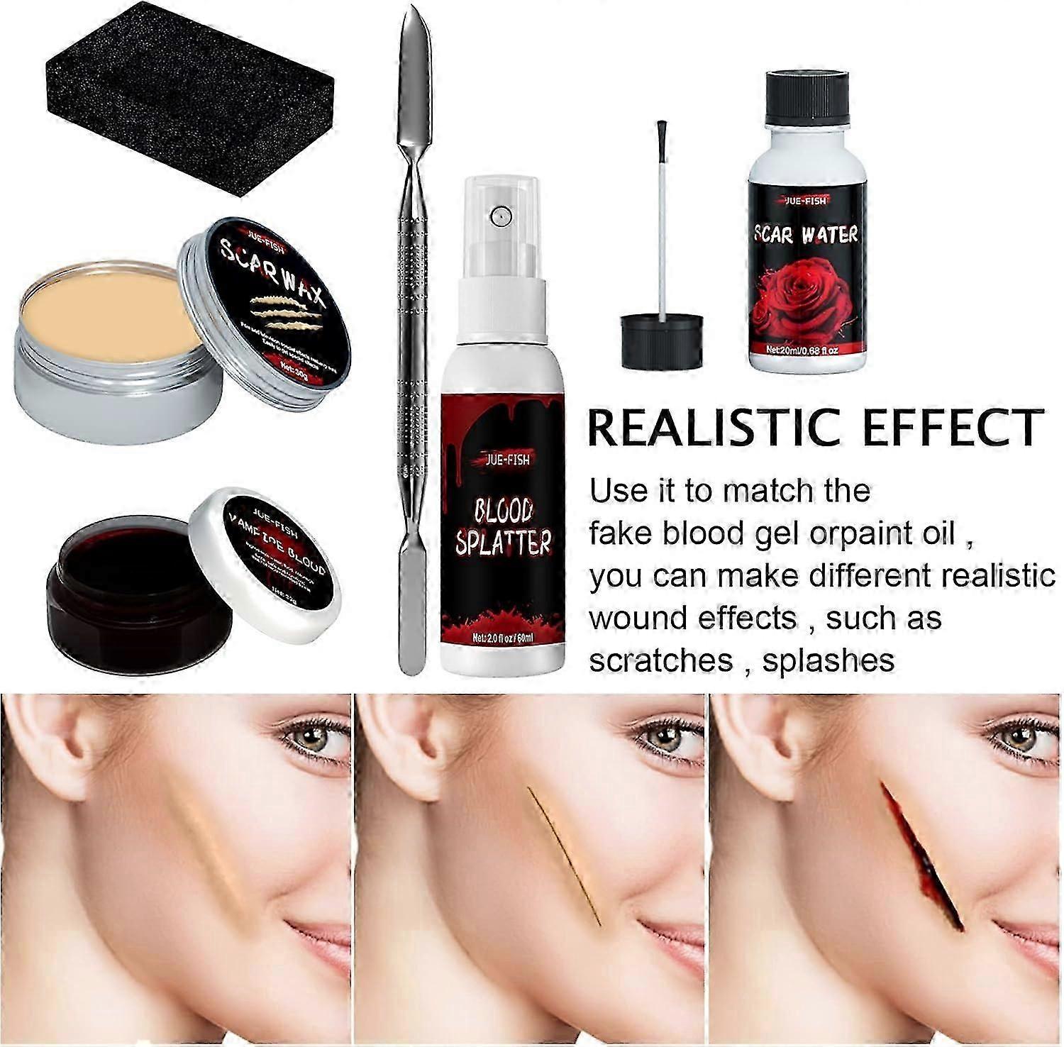 Halloween Makeup Kit, Professional Face Body Painting, Halloween Wound ...