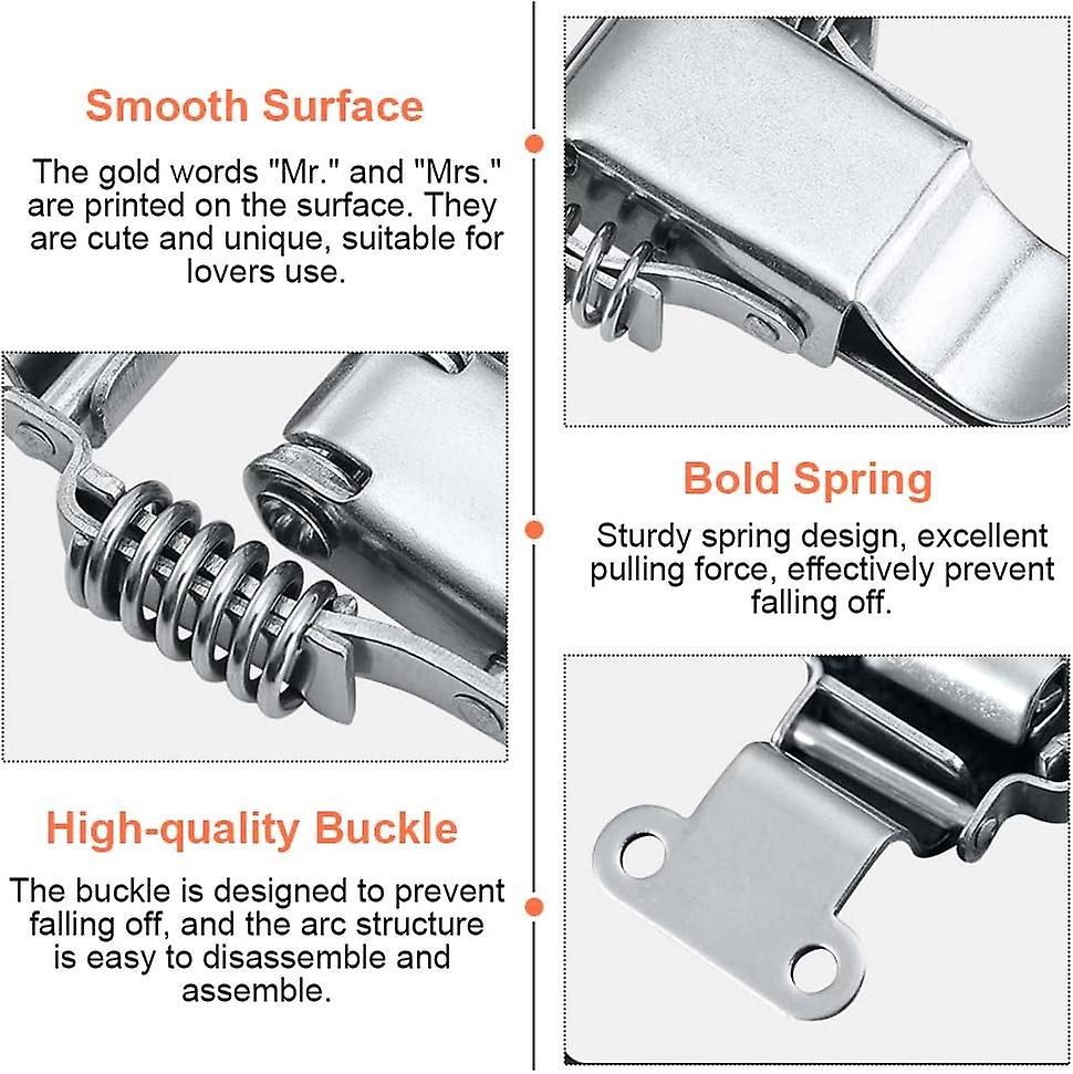 4 Pcs Stainless Steel Spring Lever Latch Tension Latch Toggle Tension ...