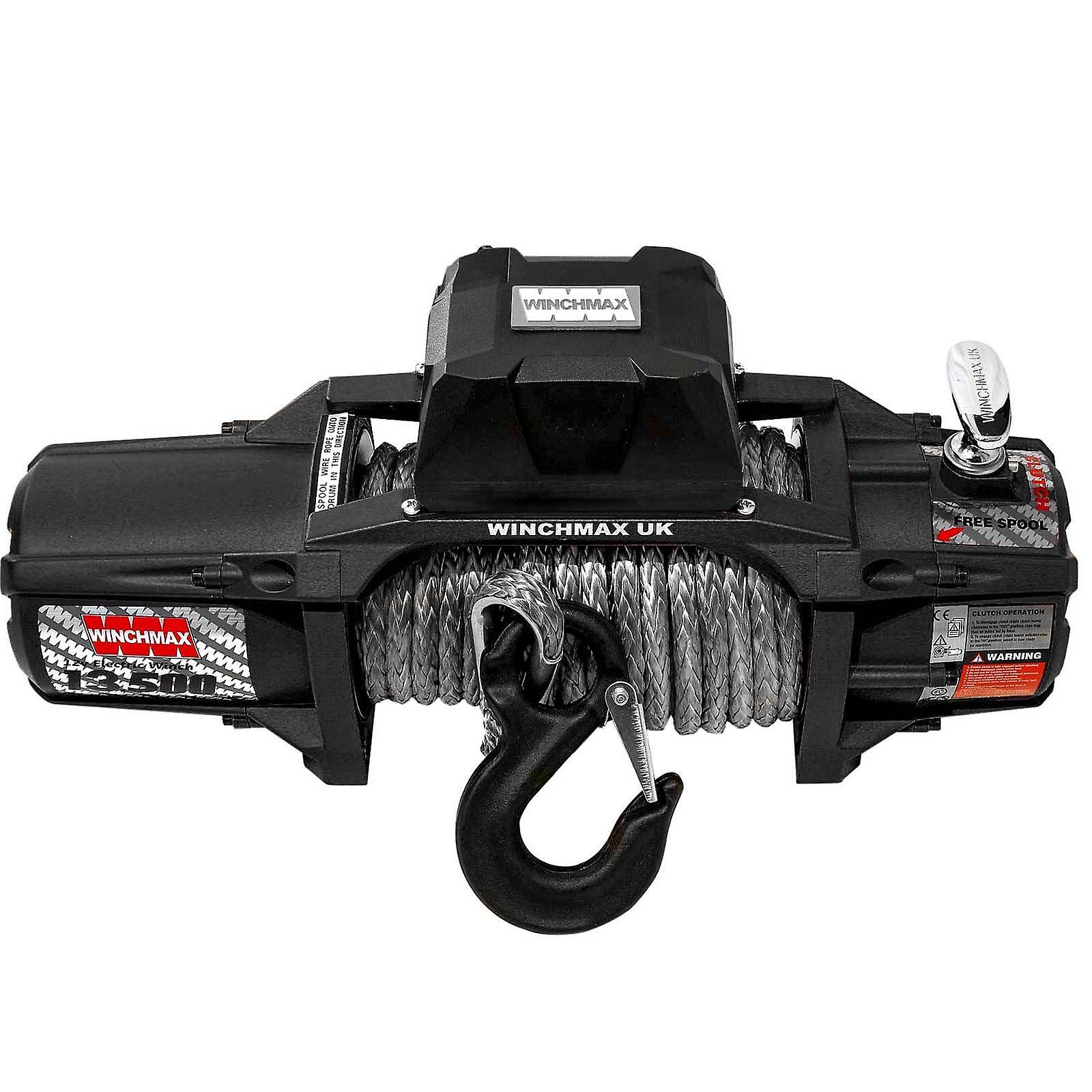 WINCHMAX 13500lb 'SL' 24v Military Grade Winch. 28m x 11mm Dyneema Rope ...