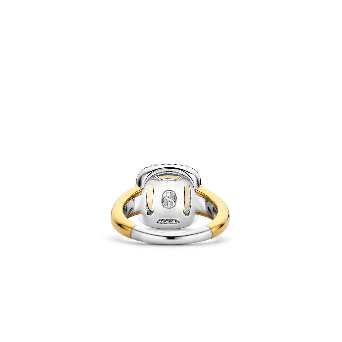 Ti Sento Ring - 12330MW Silver Gilded and Lined with Square Mother-of ...