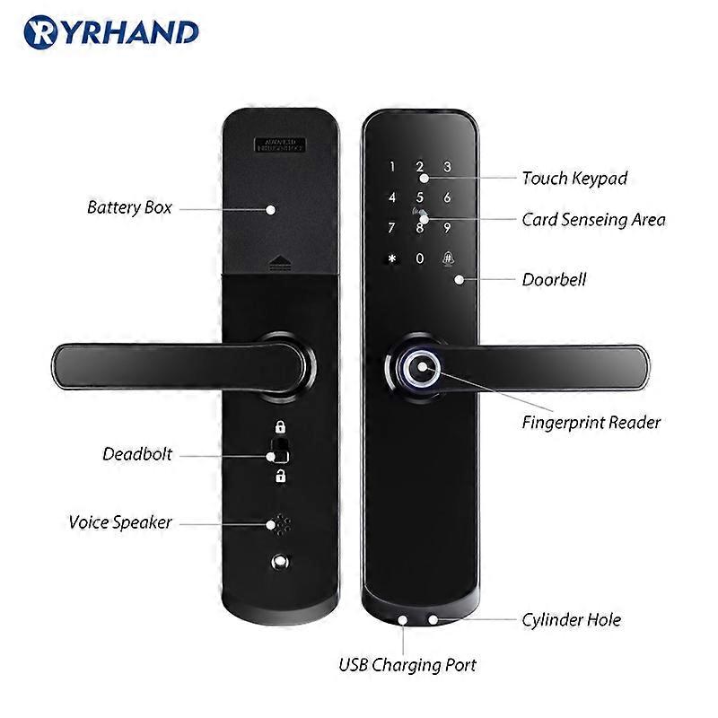 Ma X6 Electronic Lockwaterproof Biometric Fingerprint Door Locks ...
