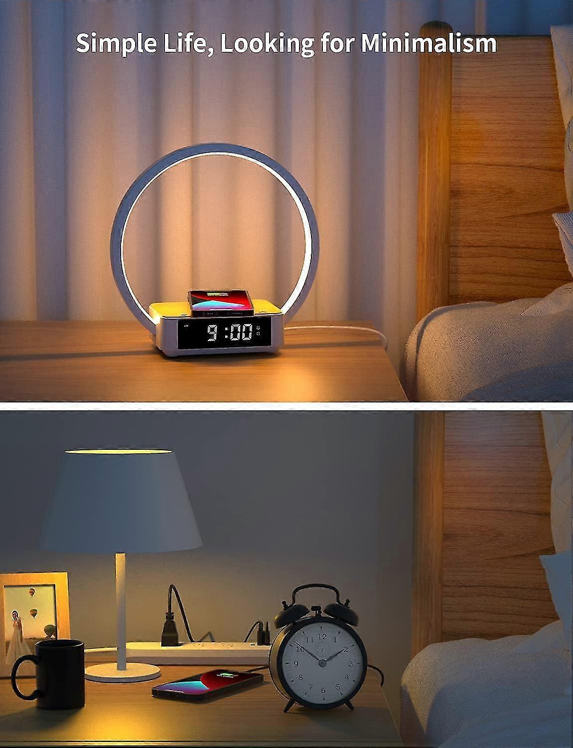 LED Bedside Lamp, Amouhom Desk Lamp Night Lamp 3 Brightness Levels and ...