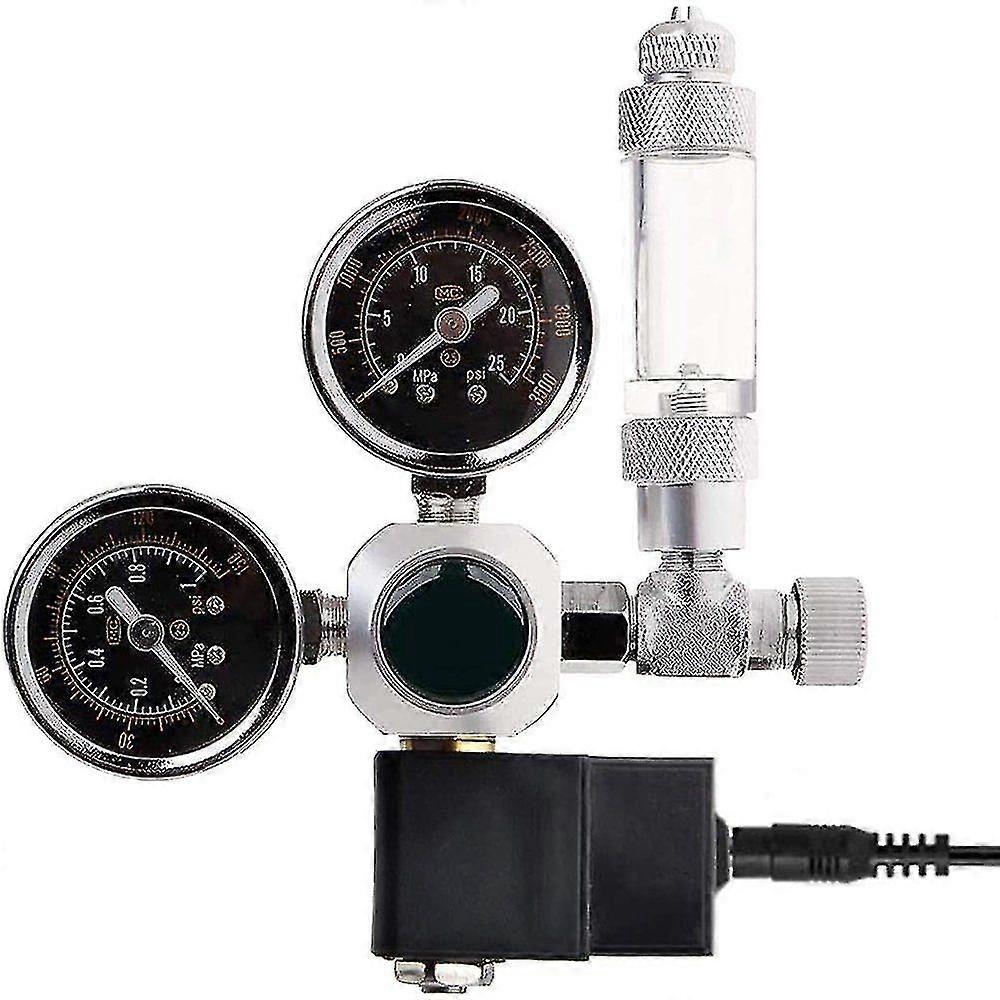 Co2 Pressure Regulator Night Shutoff W21.8 Interface With Solenoid Valve 2 Pressure Gauges And ...