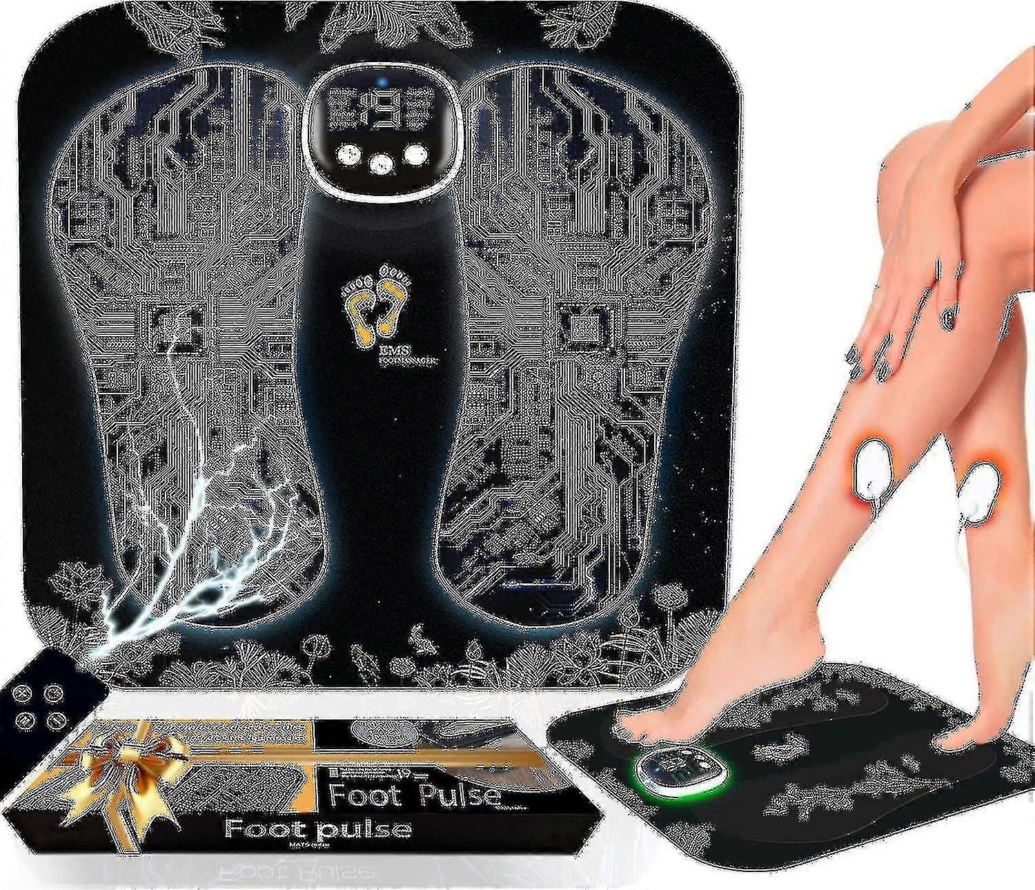 Ems Foot Massager Neuropathy Mat - Electric Feet Therapy Machine: Pulse ...