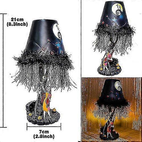 Jack & Sally Table Lamp Character Home Halloween Light Up Decorations ...