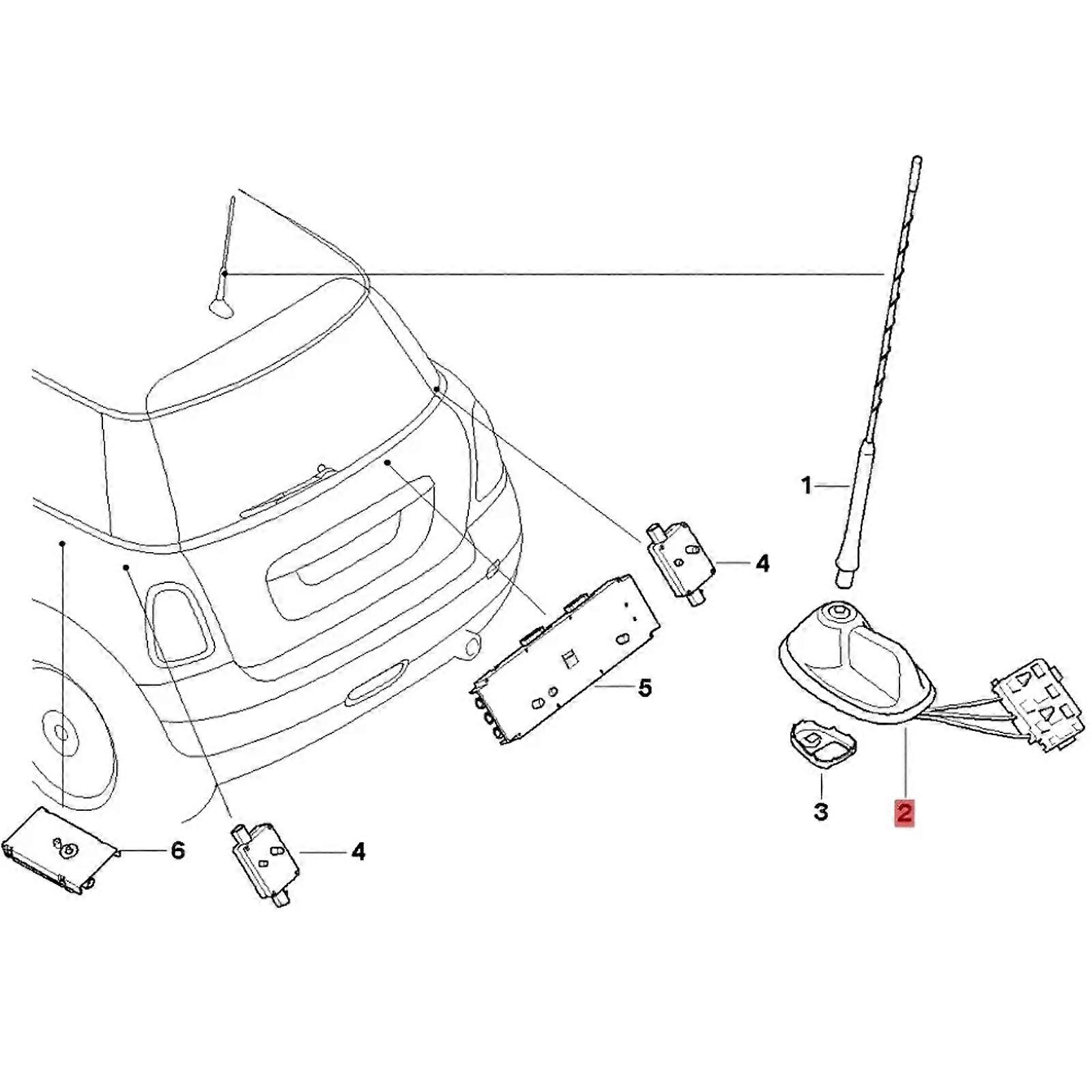 For BMW MINI Clubman Cooper R55 R56 07-14 Roof Big Antenna Aerial Base ...