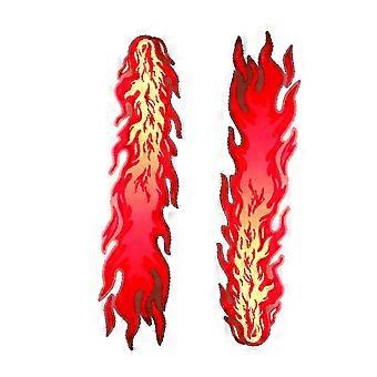 2 Sheets Stickers Car Flame Sticker Diy Car Sticker Sticker Fir Car Car ...