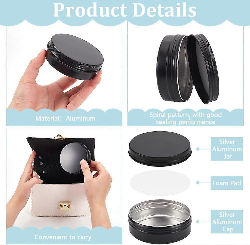 12 Pack 3.4 OZ Tin Cans Screw Top Round Aluminum Cans Screw Lid ...