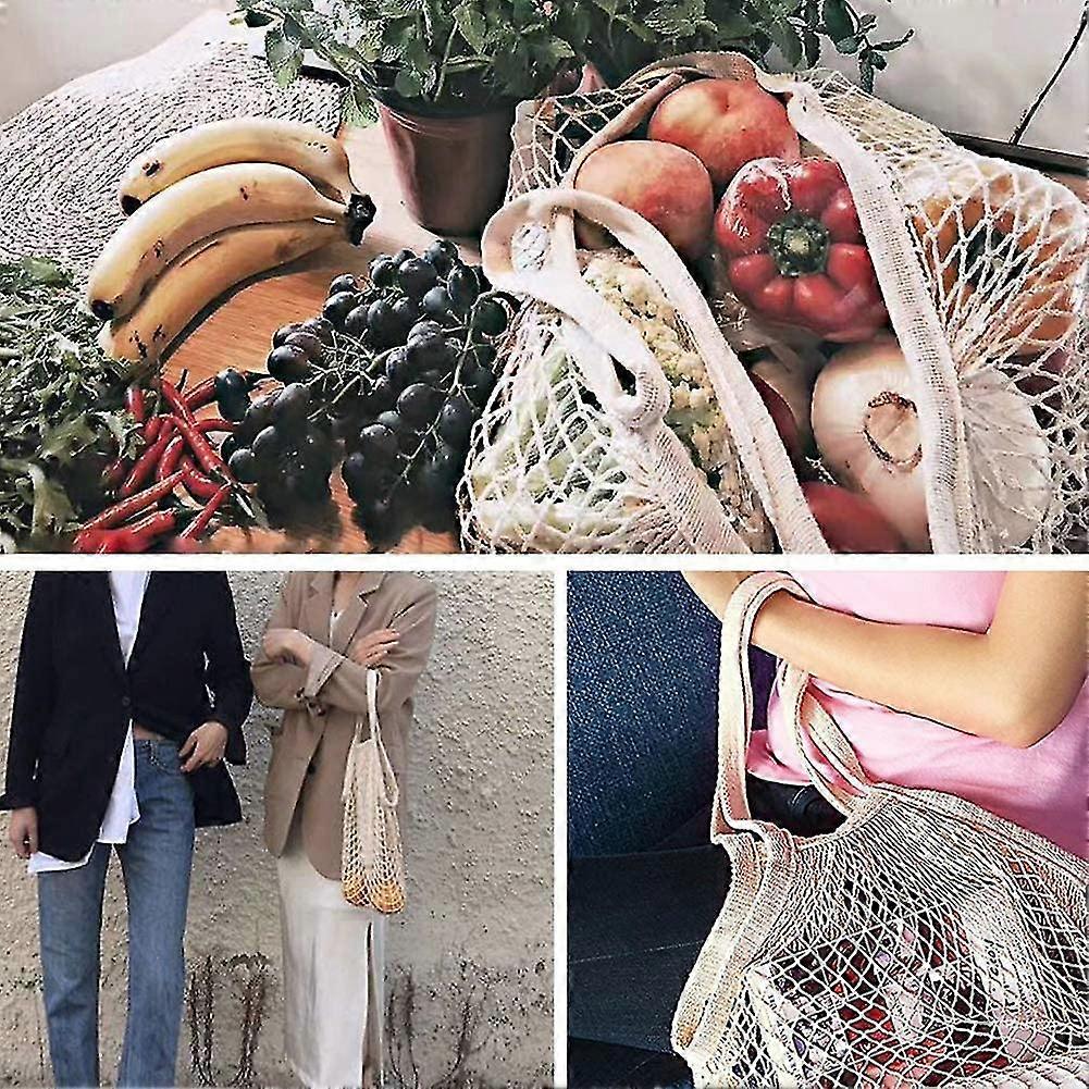 2Pcs Reusable Shopping Bag Portable Mesh Bag Fruit Vegetable Storage ...