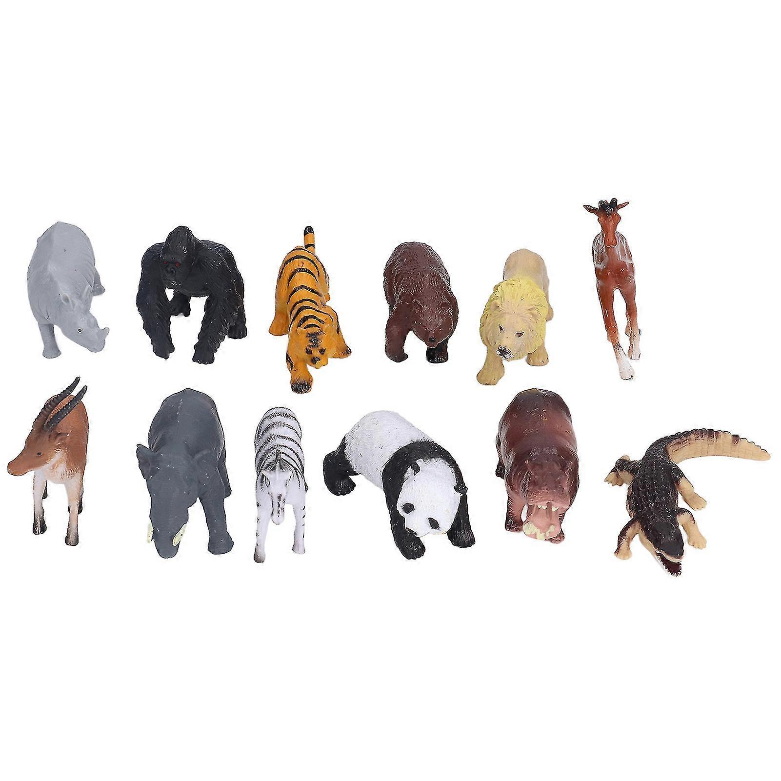 Simulation Jungle Animal Set - 12 Pcs Unique Animal Models for Children ...