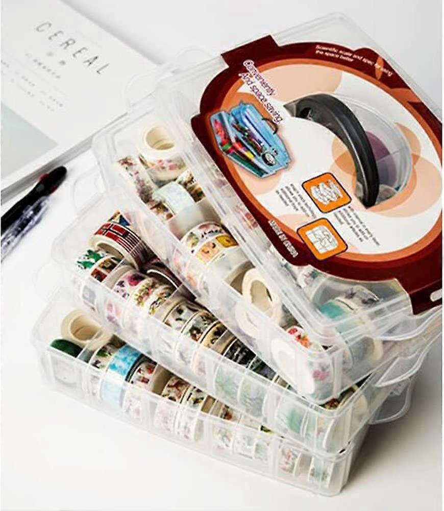 Washi Tape Box Organizer Storage,Divider Closet Container,with 30 ...