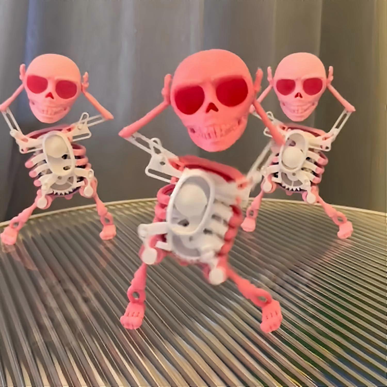 Dancing Skeleton Figurines, 3d Printed Dancing Skeleton Toy, Fun Wind ...
