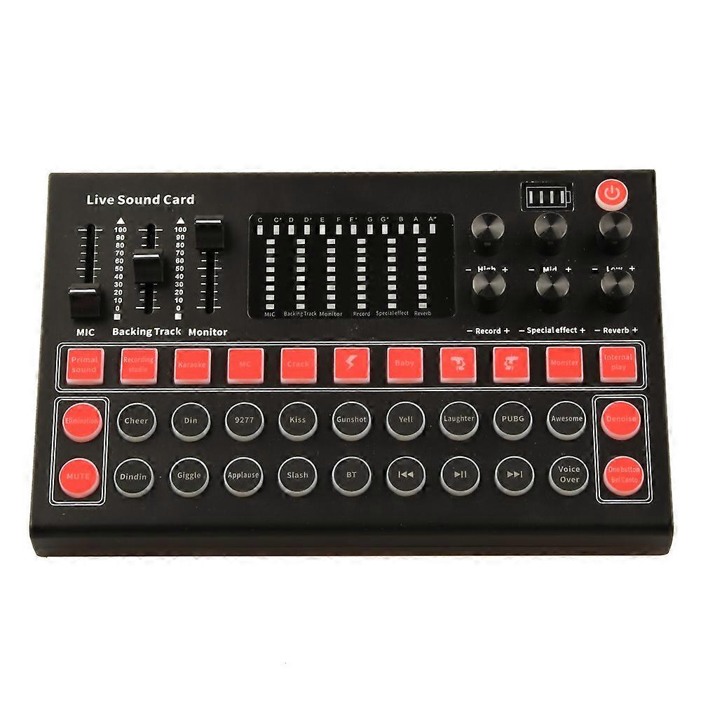 Sound Mixer Board,Live Sound Card Voice Changer with Multiple Sound ...