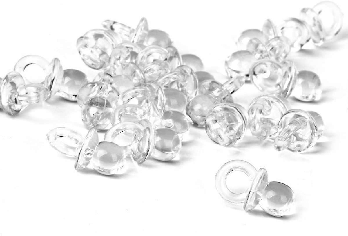 Baby Shower Party Favors Decorations Mini Pacifiers (Transparent White ...