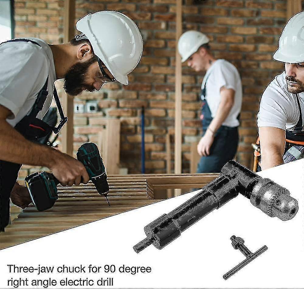 Right Angle Drill Chuck, Self-tightening 90 Right Angle Chuck, Electric ...
