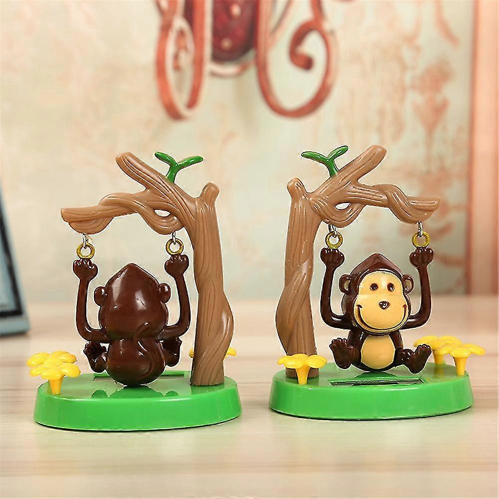 Solar Powered Cute Monkey Swinging Animated Bobble Dancer Toy Car ...