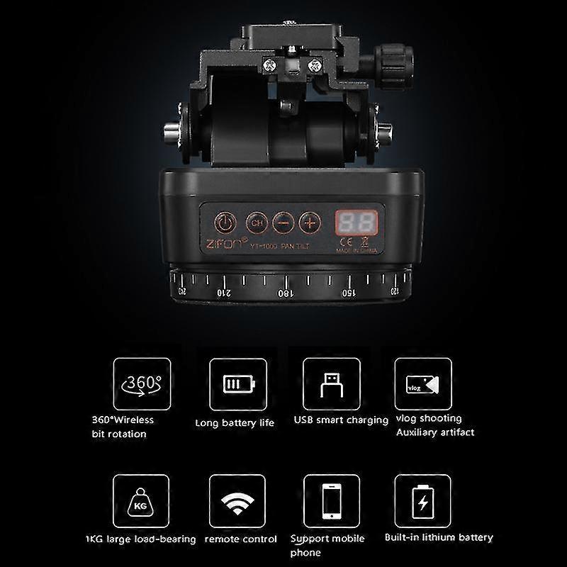 Yt1000 Auto Motorized Pan Tilt Tripod Ptz Remote Control Rotating Video ...