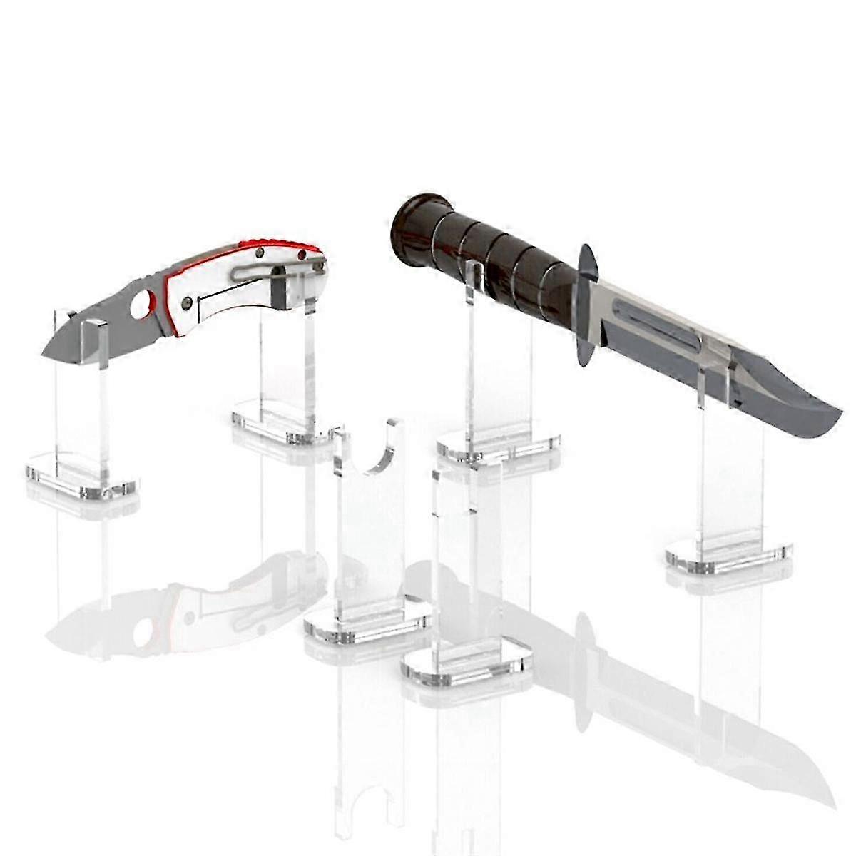 4Sets Knife Display Stand,Acrylic Knife Holder Collector,Single Knife ...