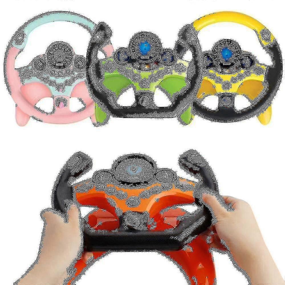 Electric Simulation Steering Wheel Toy With Sound And Light Educational ...