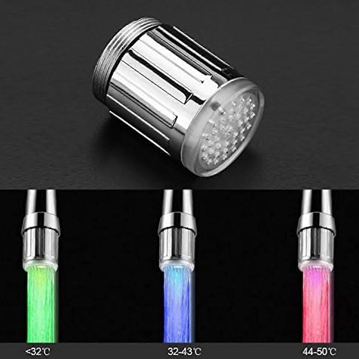 LED water faucet, color changing sensor temperature LED water faucet ...