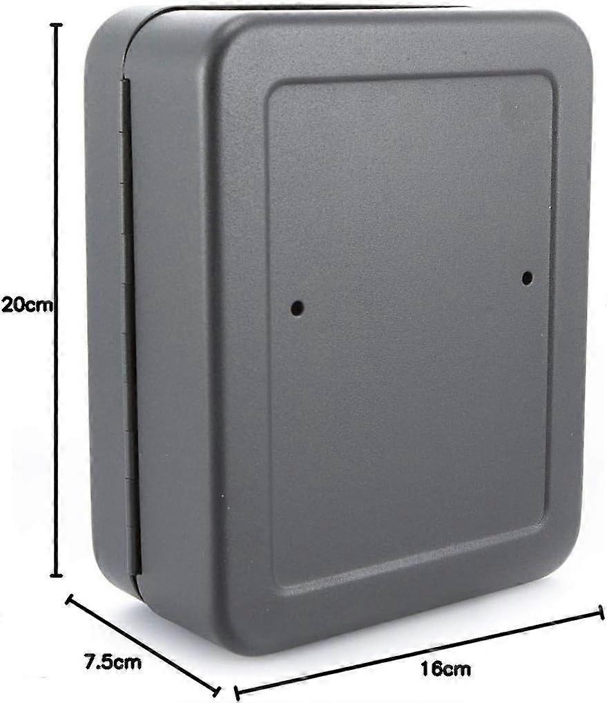 Lockable key box with digital code, 20 numbered hooks, matte black ...