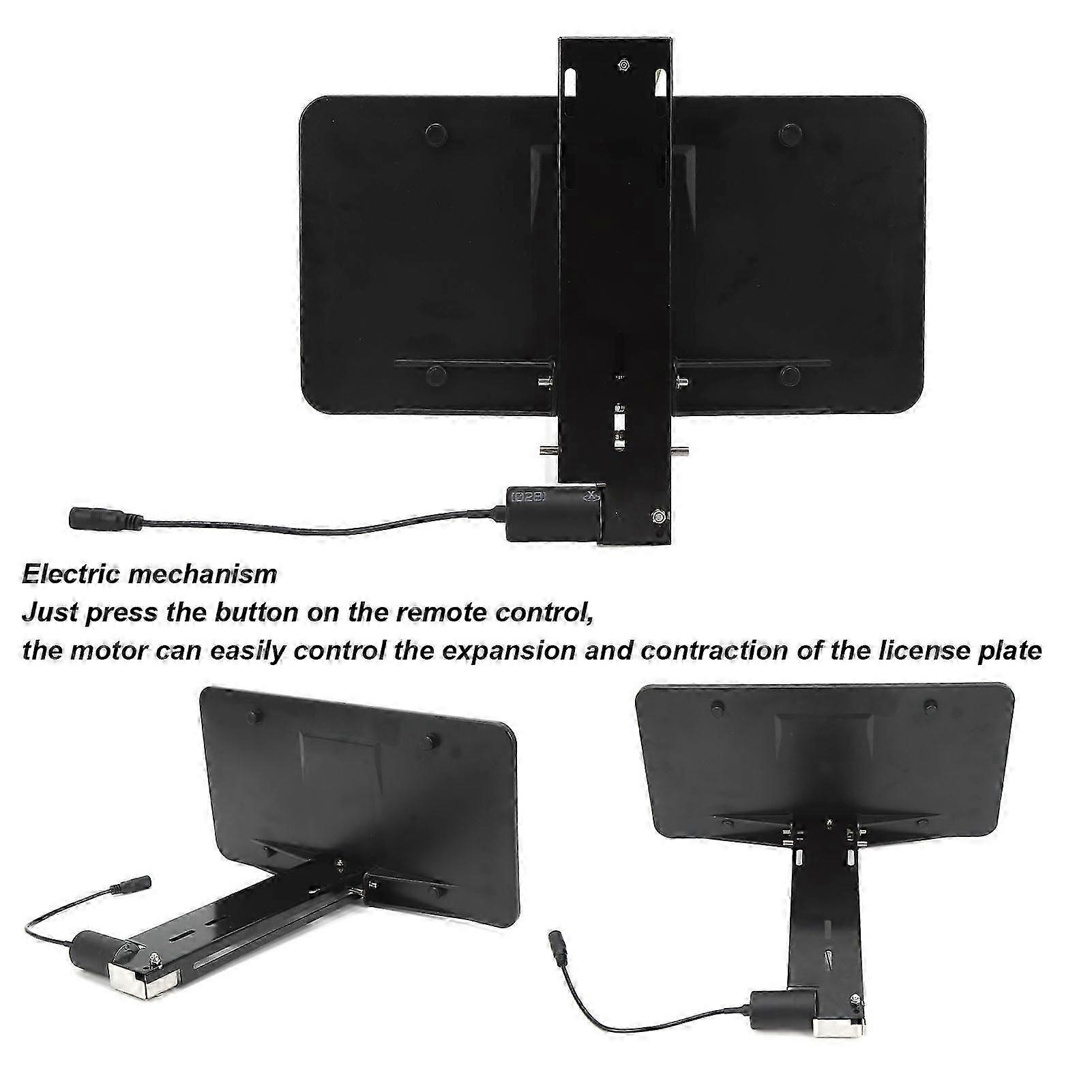 Flip Up License Plate Holder Adjustable Remote Control License Plate ...